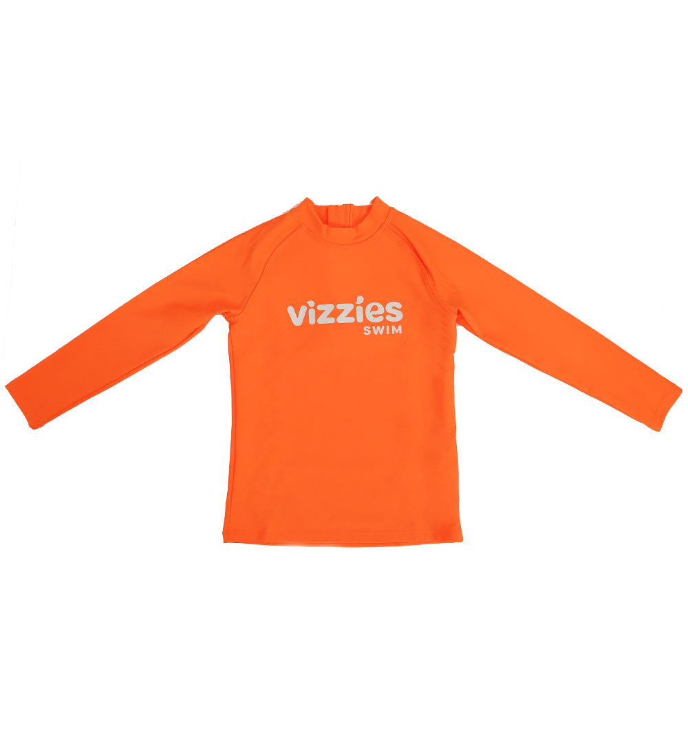 Kids Long Sleeve Rashie - Zesty Orange – Vizzies Swim